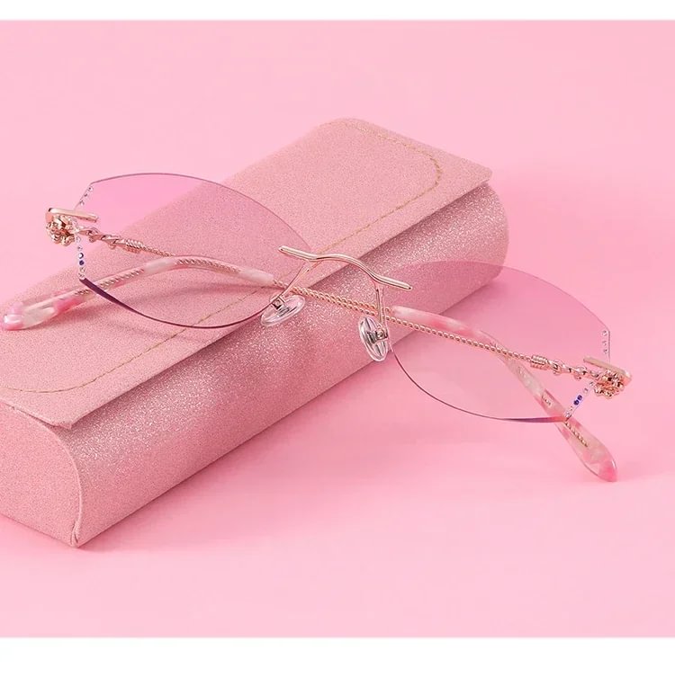 VICKI Metal Reading Glasses Women Super Beautiful Stretchy Cut Rims ...