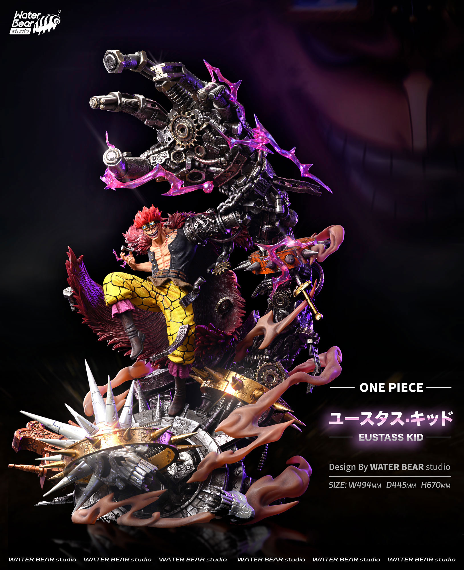 Eustass Kid with LED - ONE PIECE Statue - WaterBear Studio [Pre-Order]