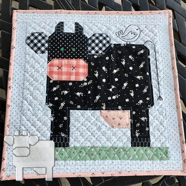 DIY Cute Cows Quilt Template Set-With Instructions