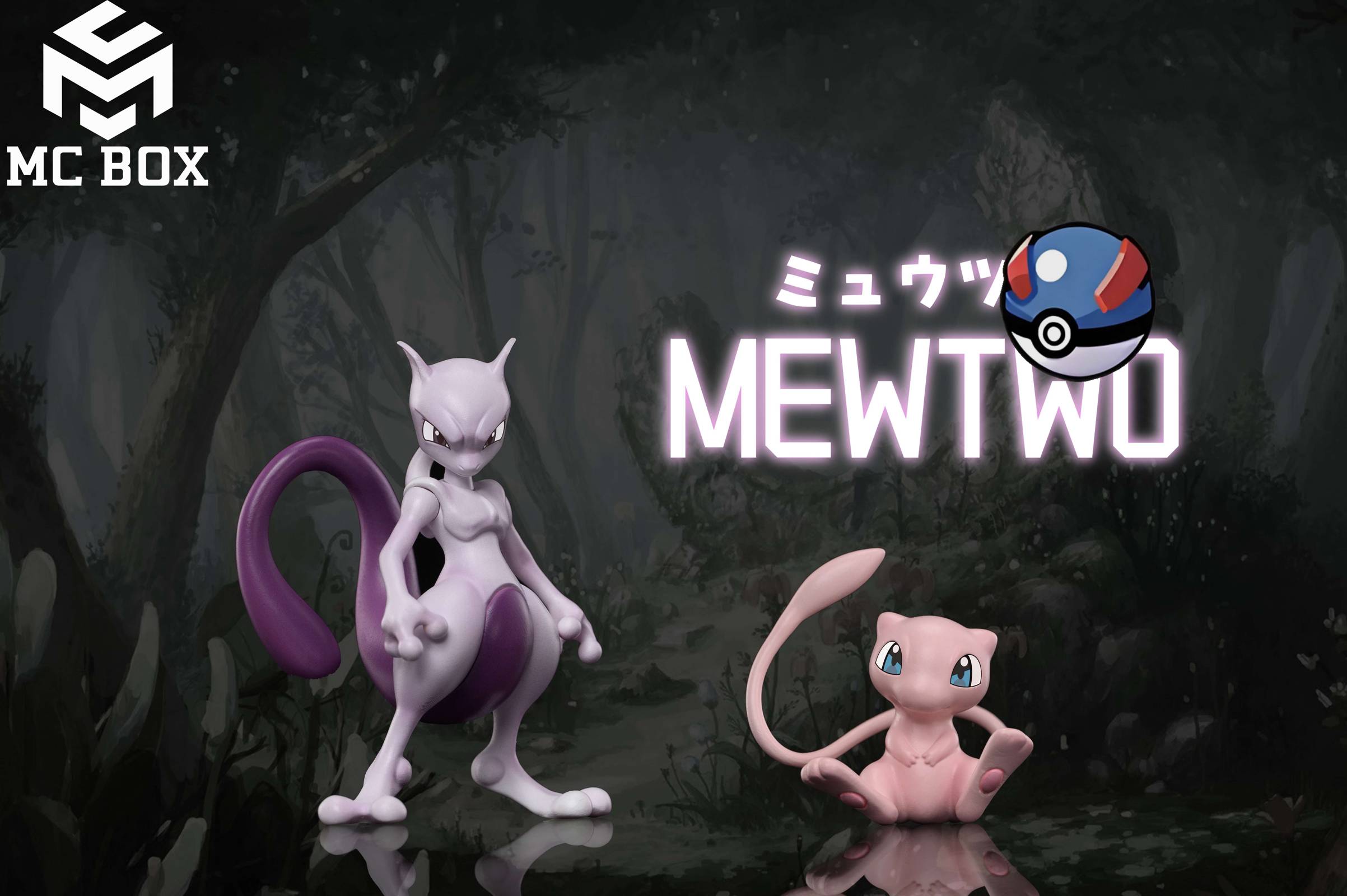 Evolution of Mewtwo Set - Pokemon Statue - MC BOX Studio