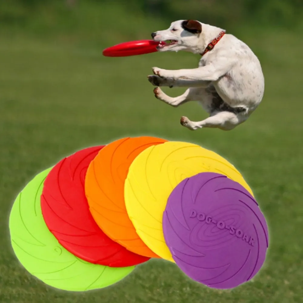 Rubber Dog Frisbee Pet Training Toy
