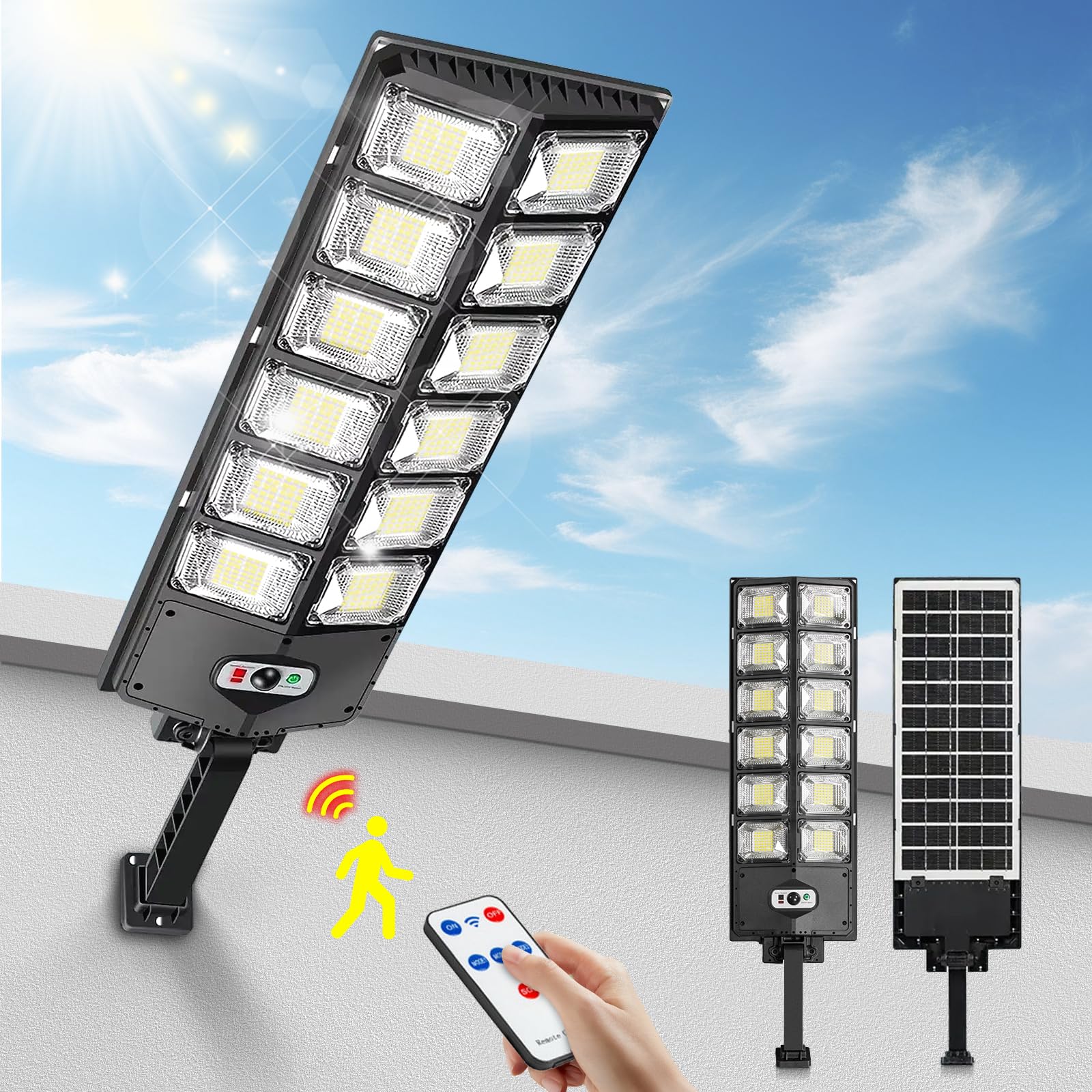 Sakerplus Solar Street Lights Outdoor Waterproof