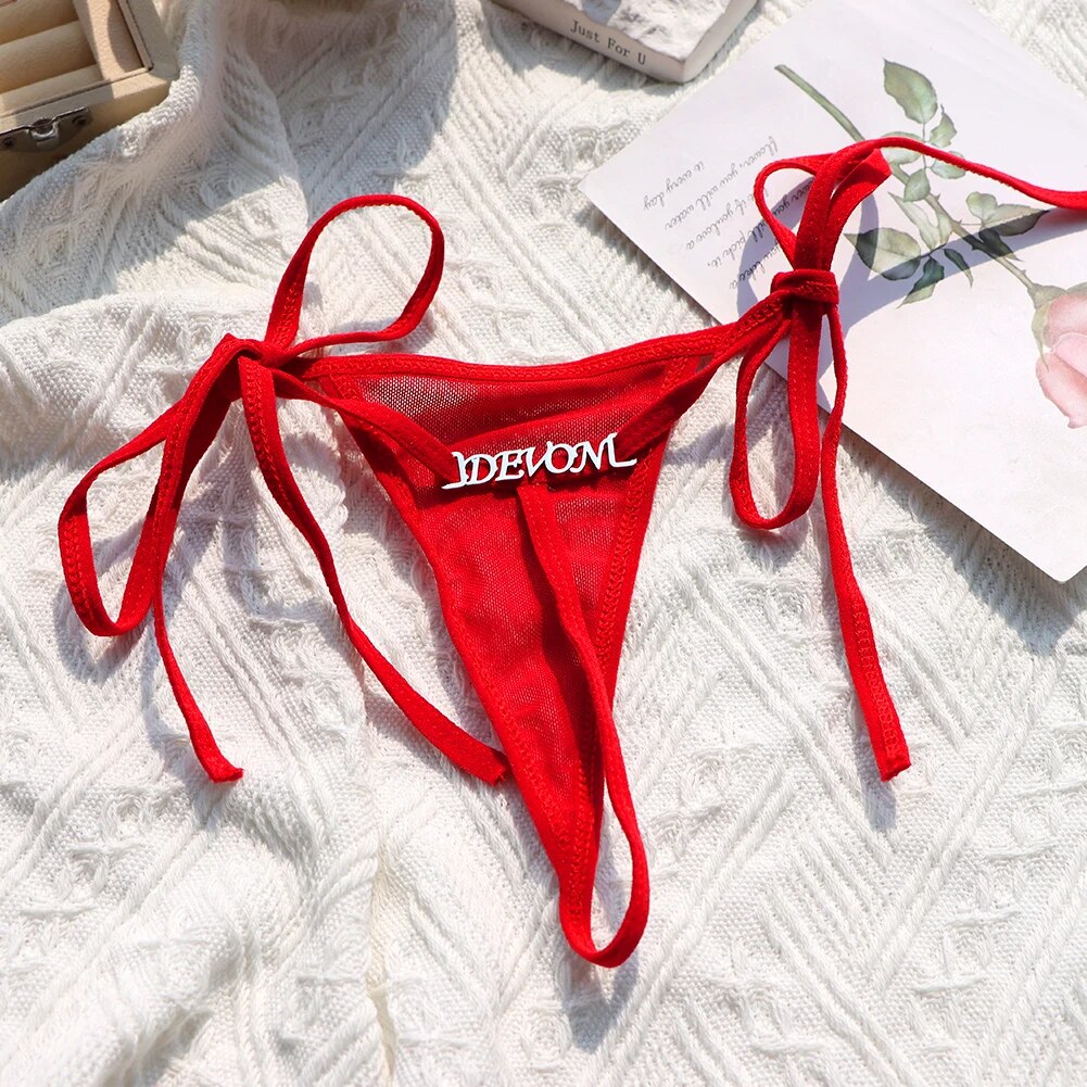 Uaang Women Mesh Transparent Adjustable G-string Thongs Custom ...
