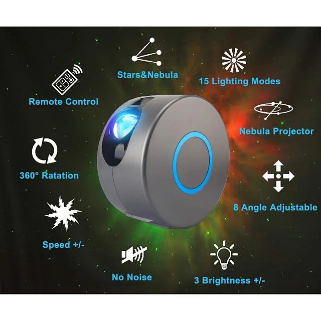 Star Projector Laser Galaxy Starry Sky Projector LED Night Light with ...