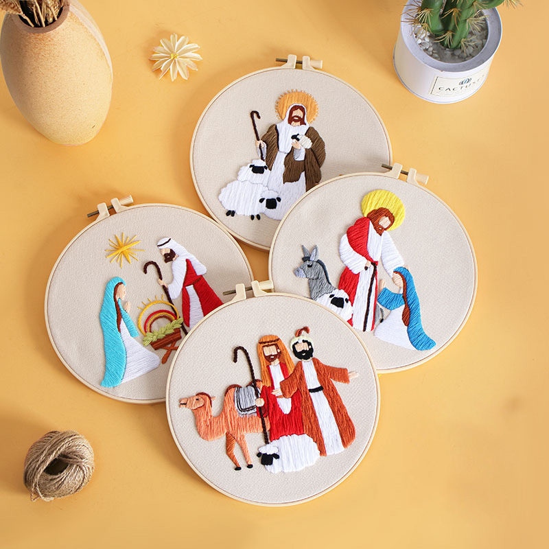UrCustomHUB - Nativity Scene Embroidery Kit: Celebrate the Spirit of ...
