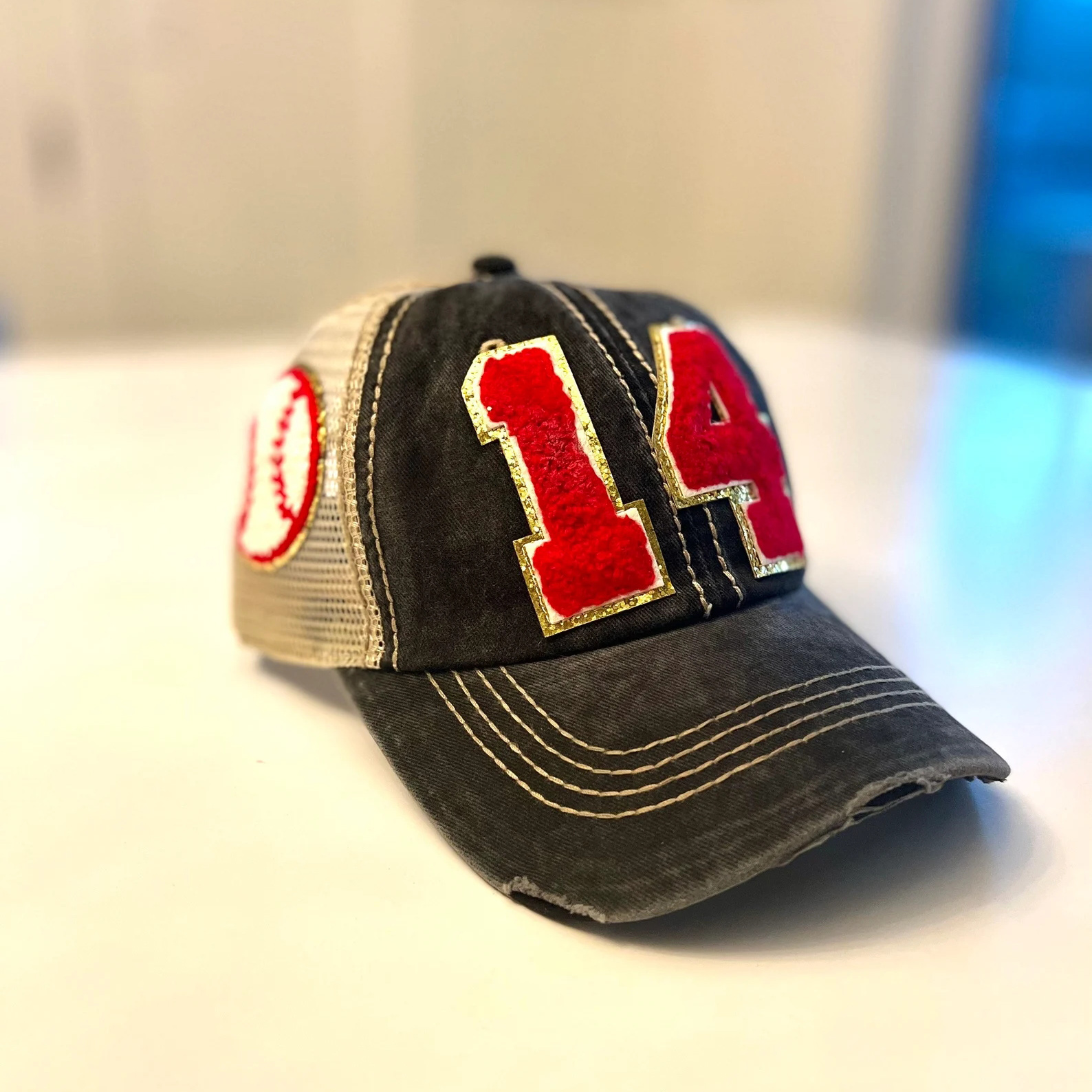 Custom Game Day Varsity Number Hat