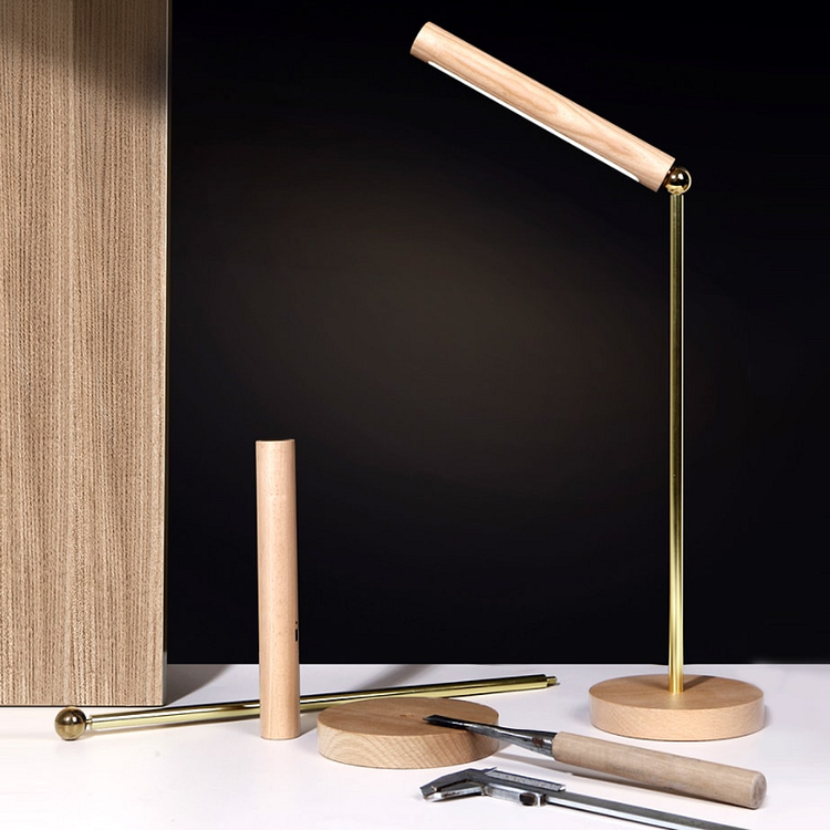 Multi-purpose Wooden Desk Lamp - 360° Rotatable & Magnetic Detachable ...