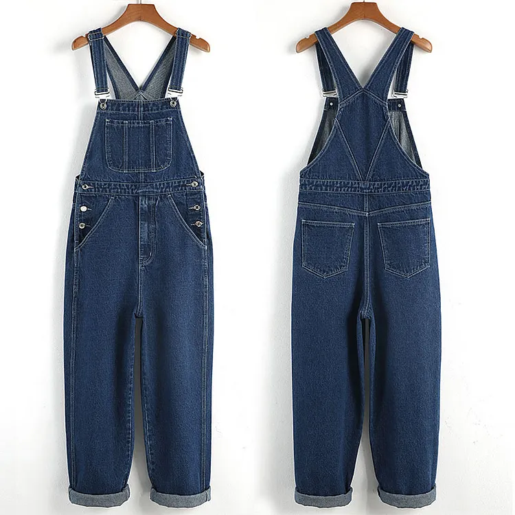 American Style Loose Denim Men's Straight Overalls