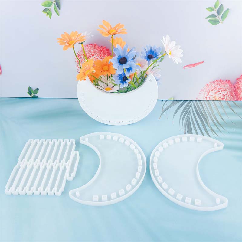Moon Shaped Flower Arrangement Silicone Molds Set | Celestial Decor ...