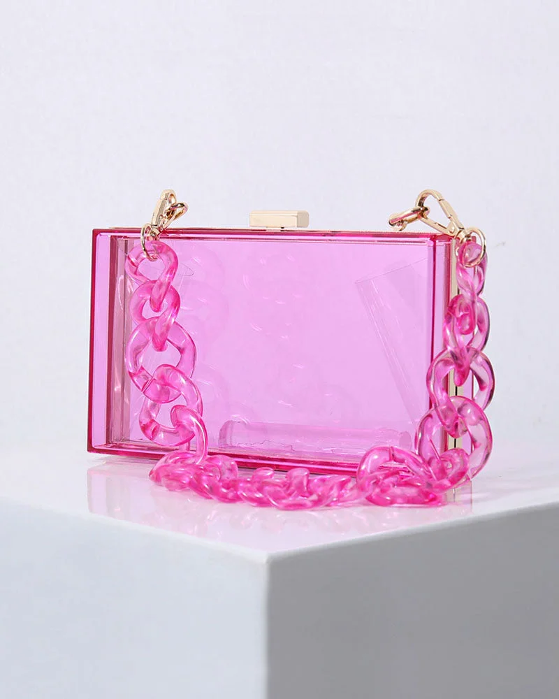 Acrylic Chain Square Box Bag