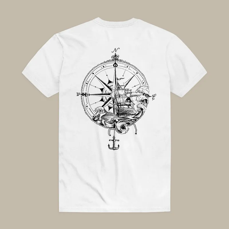 Maritime Compass Printed Men's T-shirt