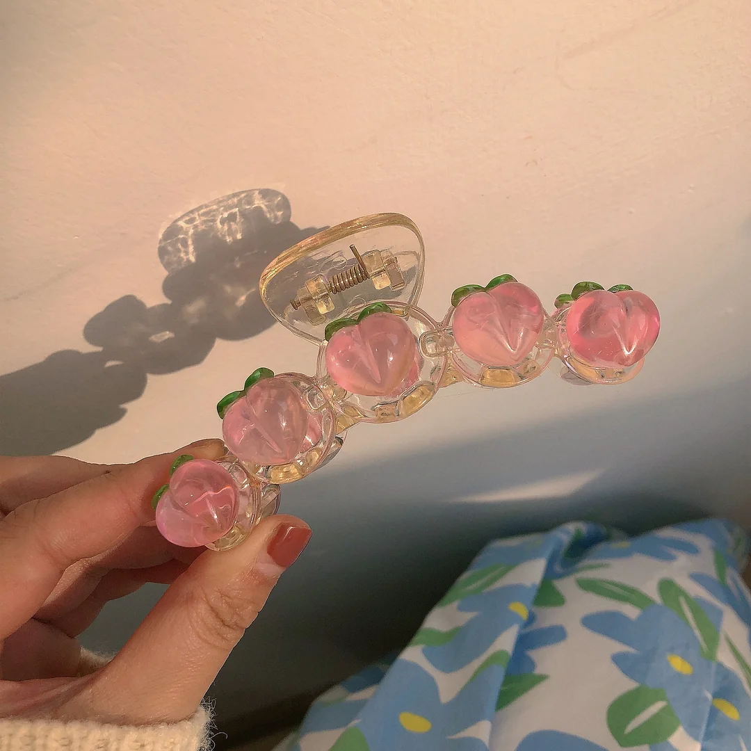PINK PEACH CLAW CLIP