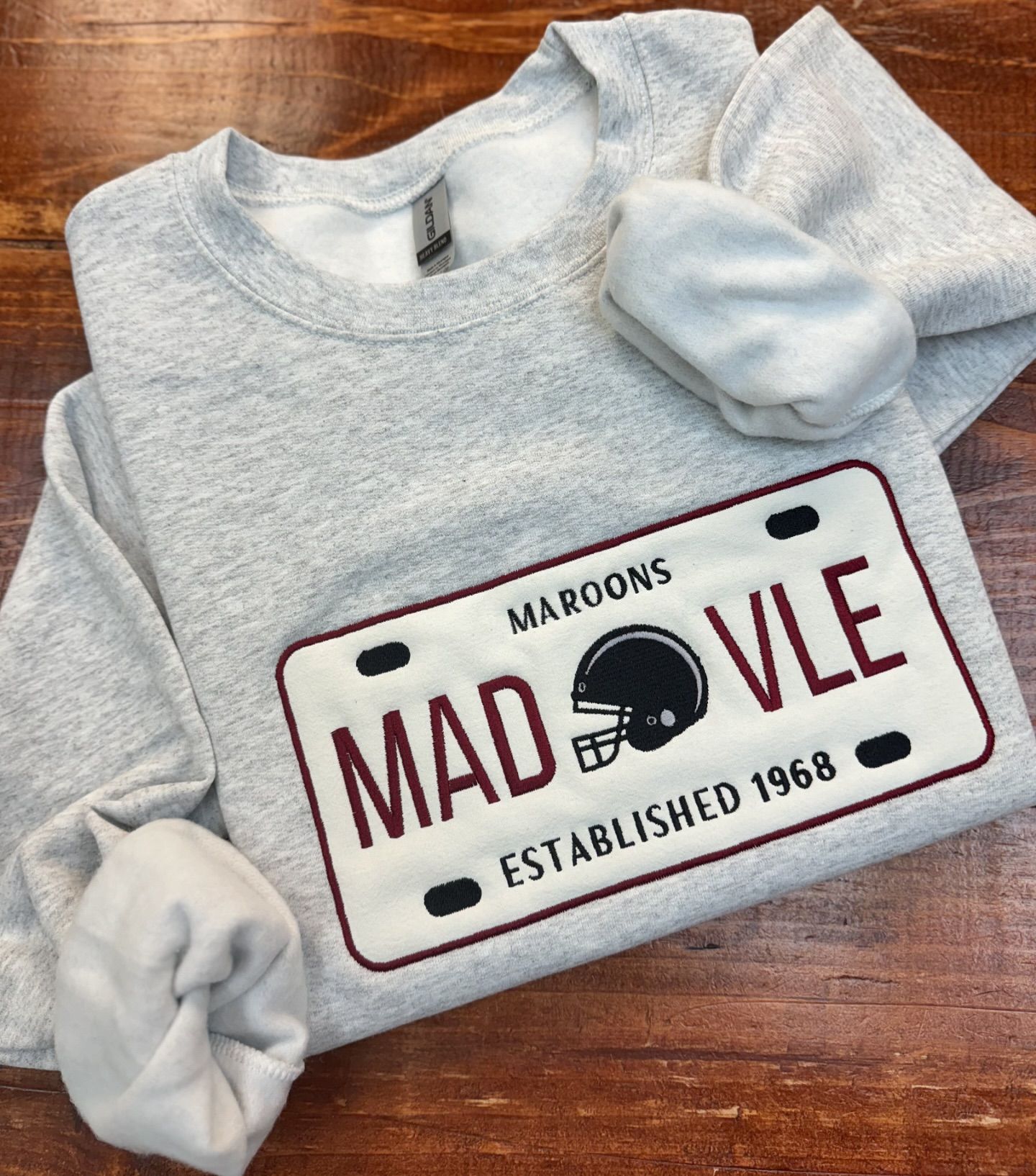 Personalized embroidery License Plate shirt