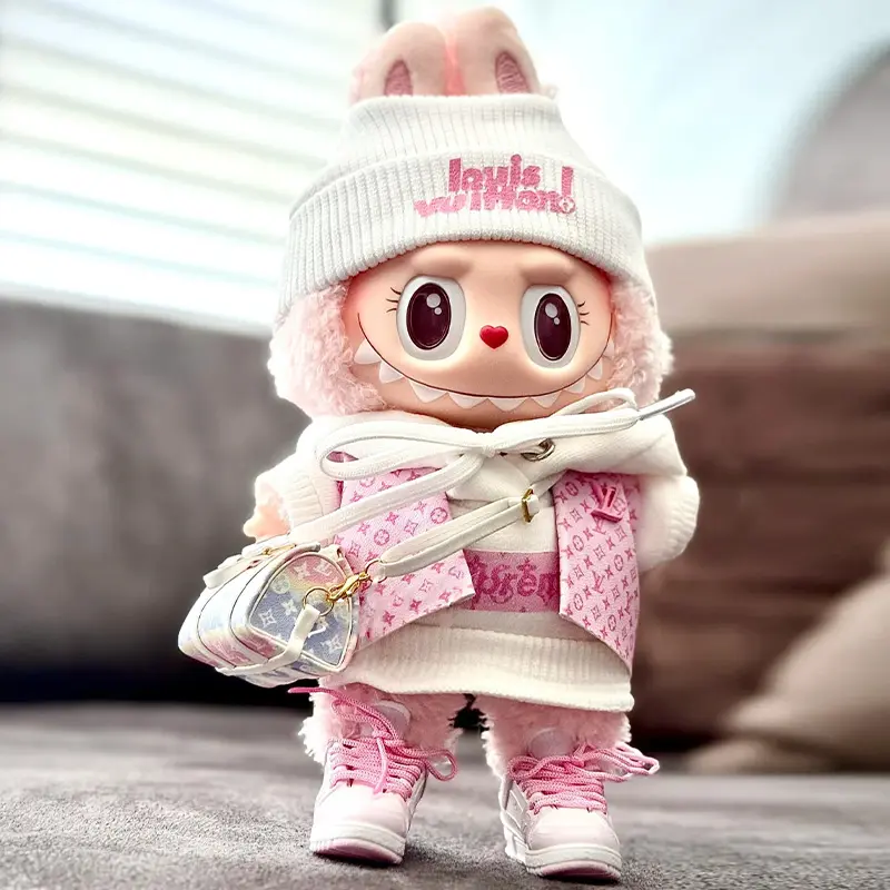 POP MART Labubu Replacing Clothes Set Pink LV Outfit