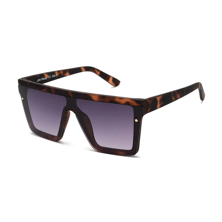 JM Big Flat Top Shield Sunglasses Women Men Square Mirror Sun Glasses ...