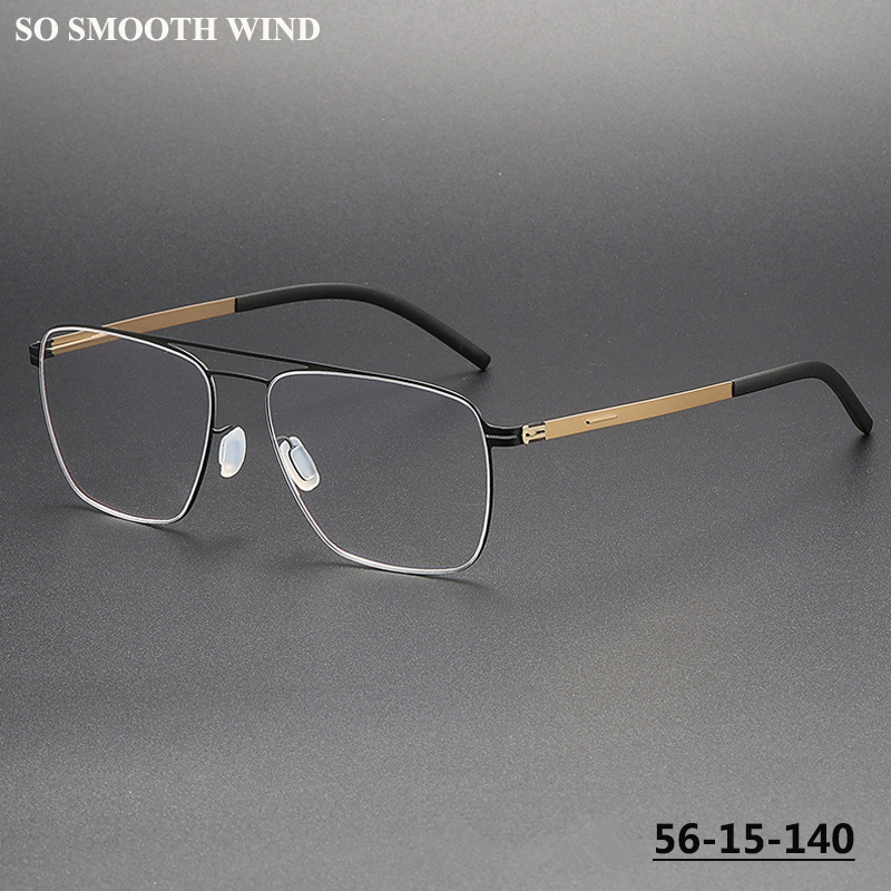 German Brand Handmade Pilot Glasses Frame Men Ultralight Prescription ...