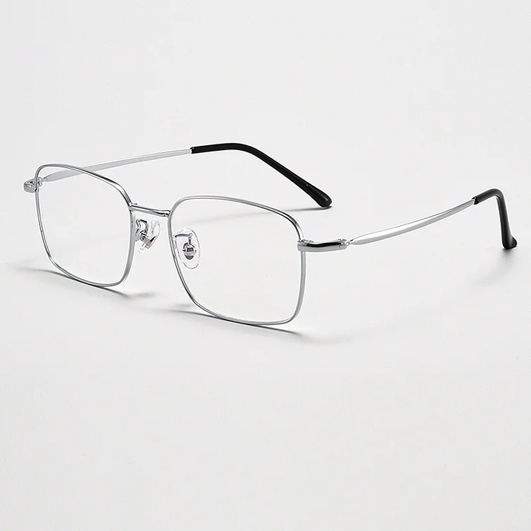 New Men Business Metal Eyeglasses Frame Square Flat Light Mirror Women ...