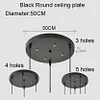 Ceiling Plate Black/White Iron Pendant Lamp Bases DIY 2/3/4/5 holes 2
