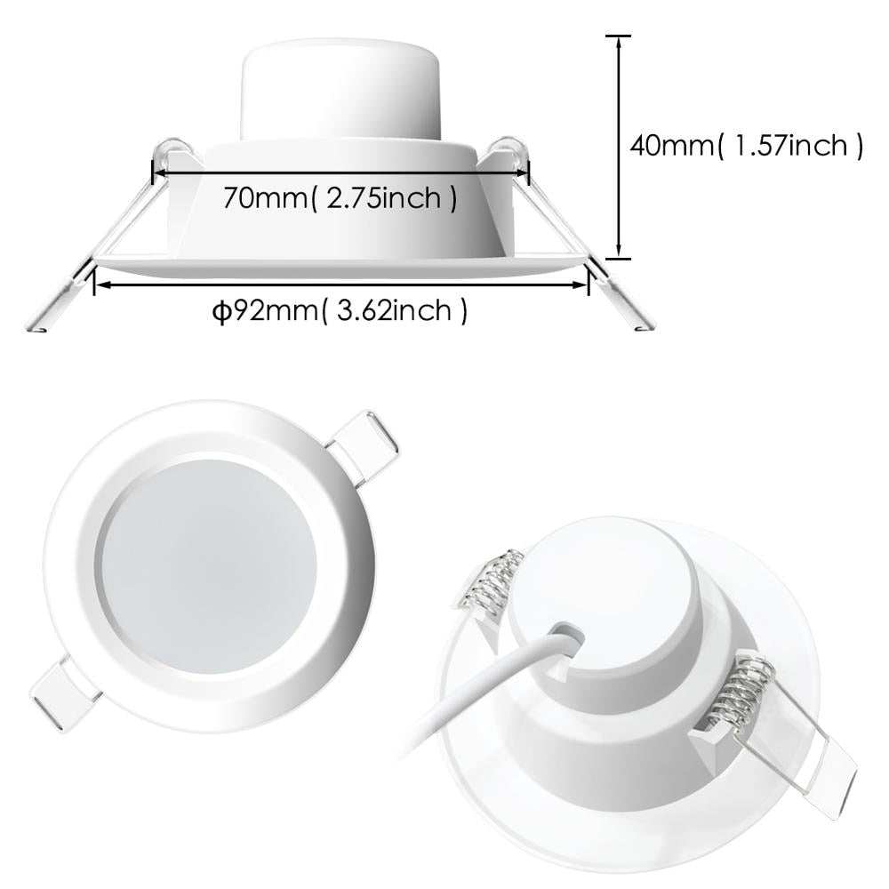 Dimmable LED Spot light 7W round downlight RGB Recessed Ceiling Lamp ...