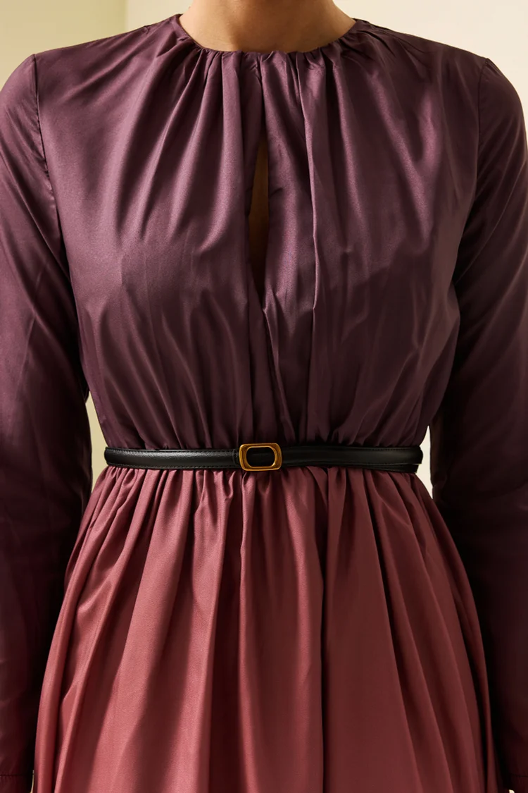 Leather Metal Button Belt