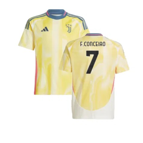 Juventus Francisco Conceicao 7 Kids Away Shirt Mini Kit 2024-2025