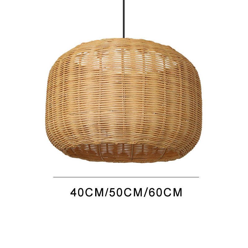 Arturest Natural Round Rattan Pendant Lamp Light For Dining Room