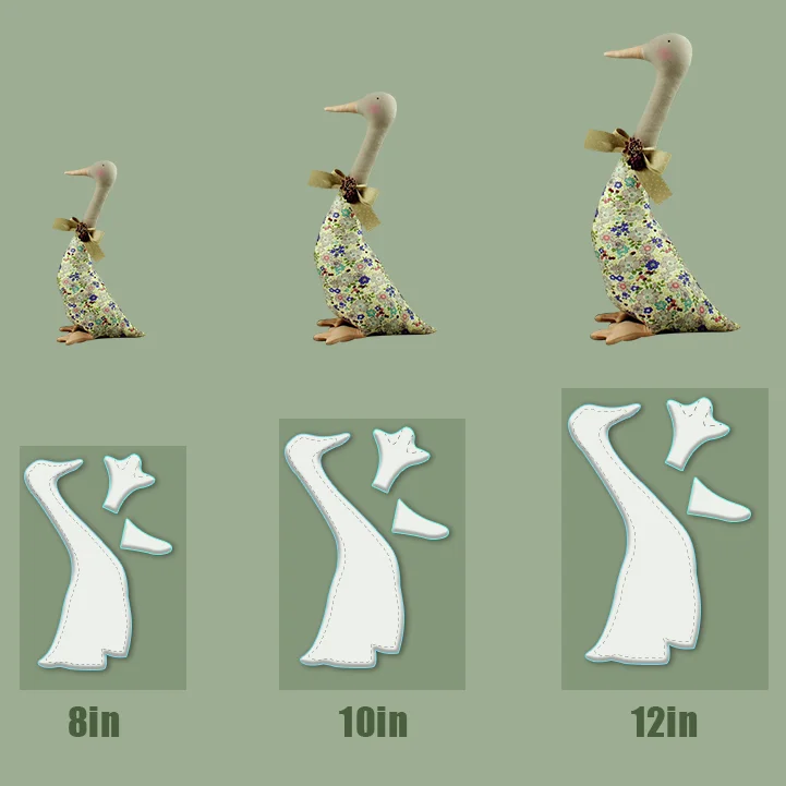Tilda Doll Ducks Decor Template Set (3PCS) - With Instructions