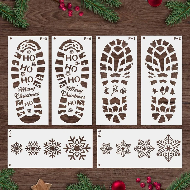 SAKER® Santa Footprints Floor Templates