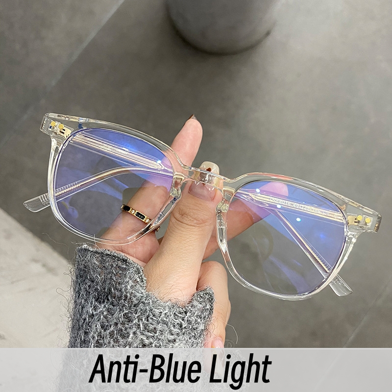 Vintage Round Frame Myopia Glasses Blue Light Blocking Short Sight ...