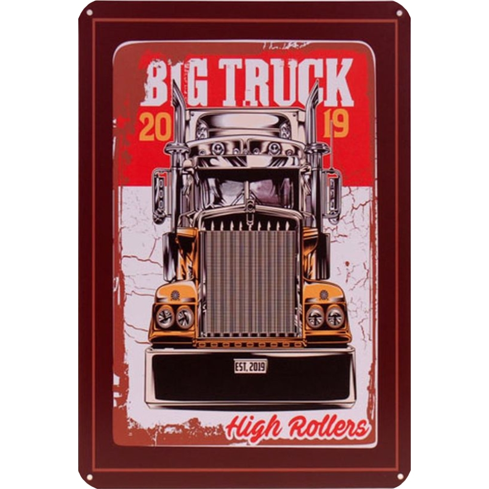 Premium Vector | Big Truck - Metal Tin Signs(8*12Inch/12*16Inch)