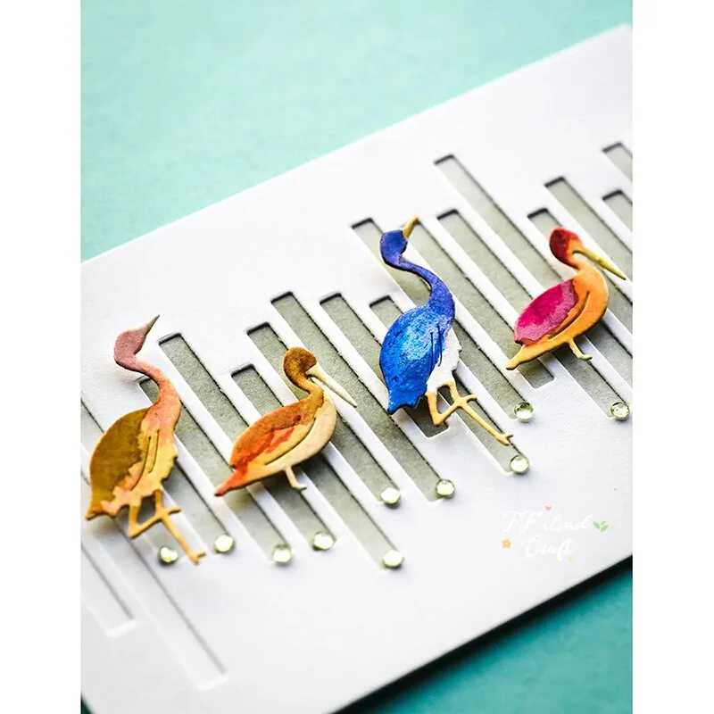 Nigikala Die Cut Crane Cutting Dies Bird Scrapbook Embossing Album ...
