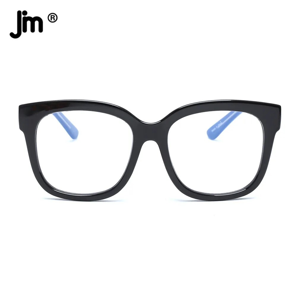 JM Acetate Frame Oversized Square Anti Blue Light Glasses Women Men ...