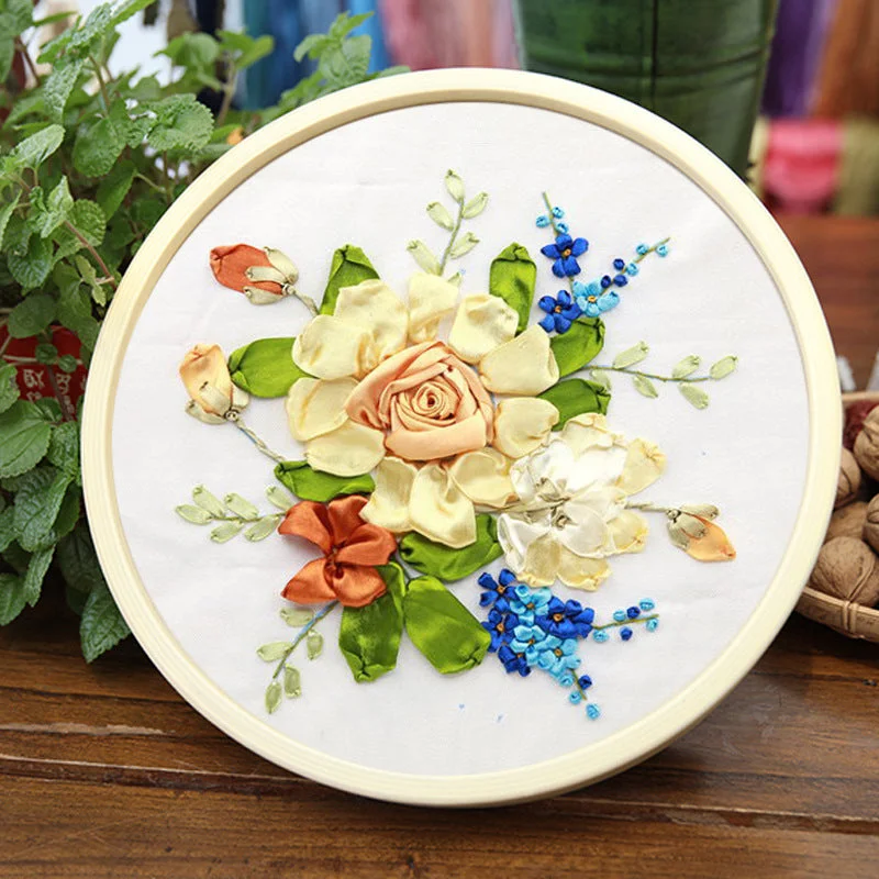 Fresh Flowers Embroidery Kits - 1Pcs