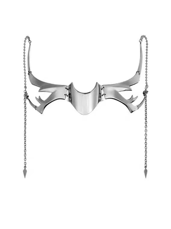 Cyberpunk Mechanical Blood Blade Chains-trimmed Face Mask