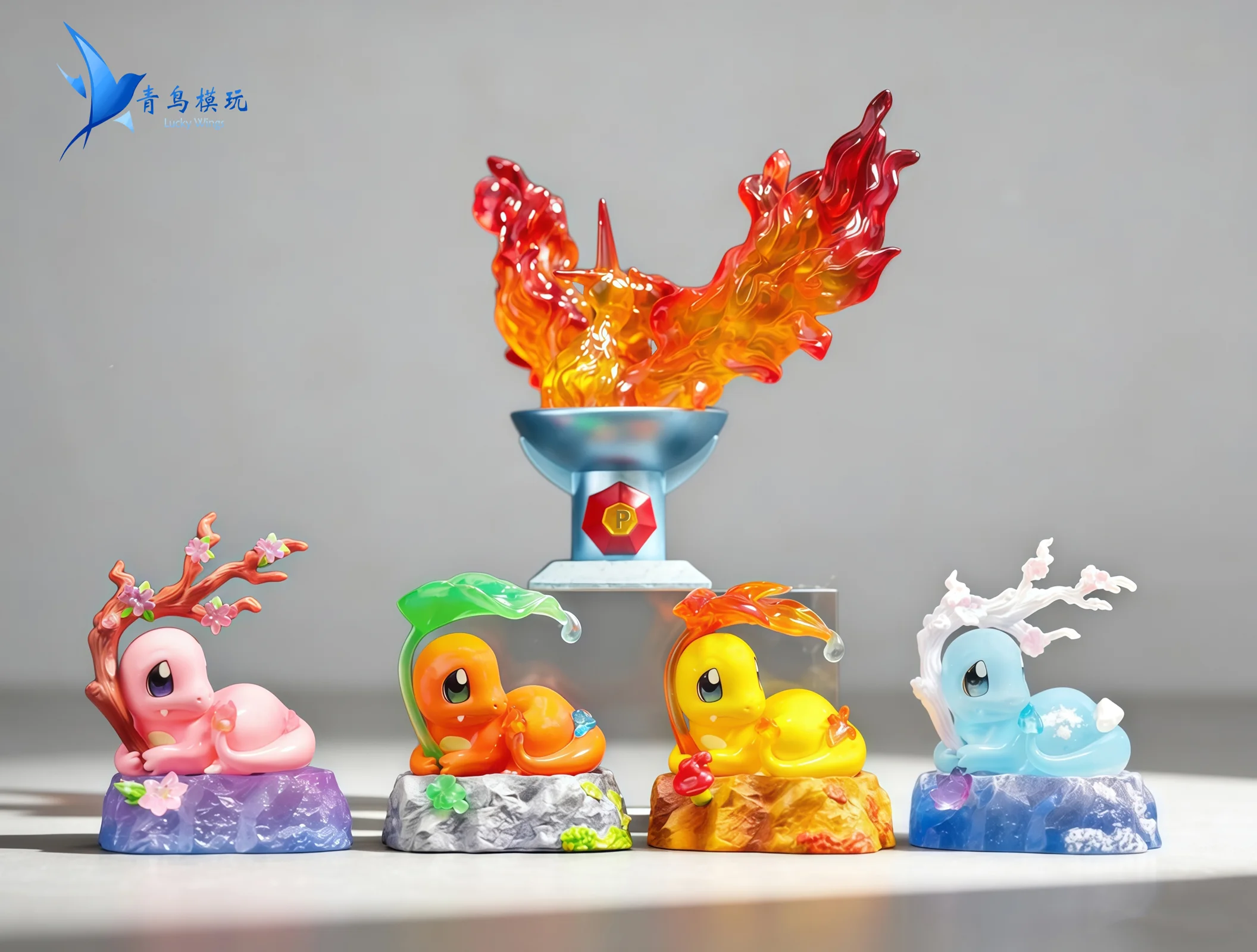 1/20 Scale World Zukan Charmander in Rainy Season & Indigo Plateau ...