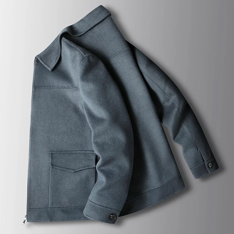 Autumn And Winter Zipper Business Casual Wool Premium Jacket