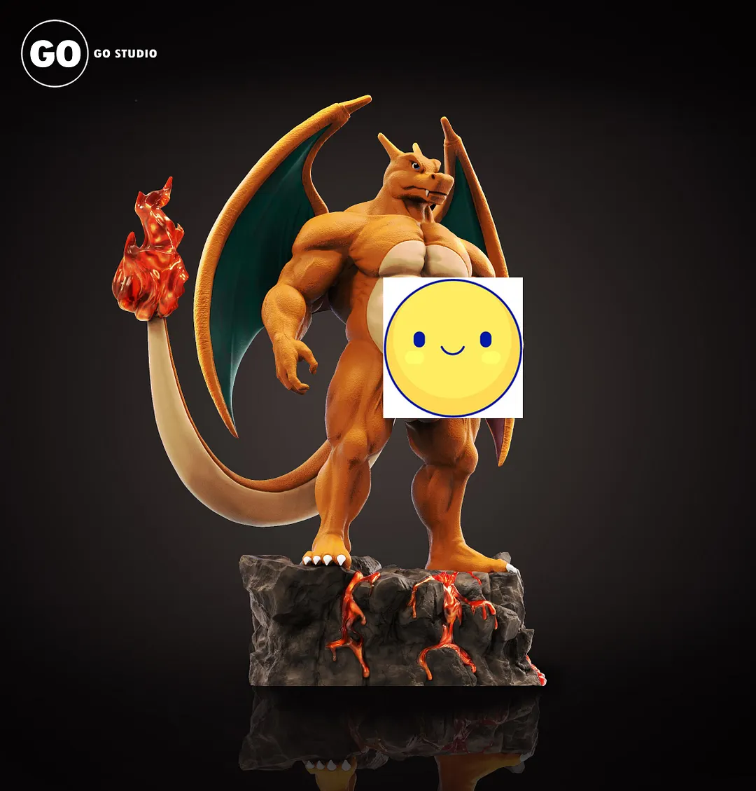 Bmax Scale Furry Orc Charizard - Private - Pokemon Resin Statue - GO ...
