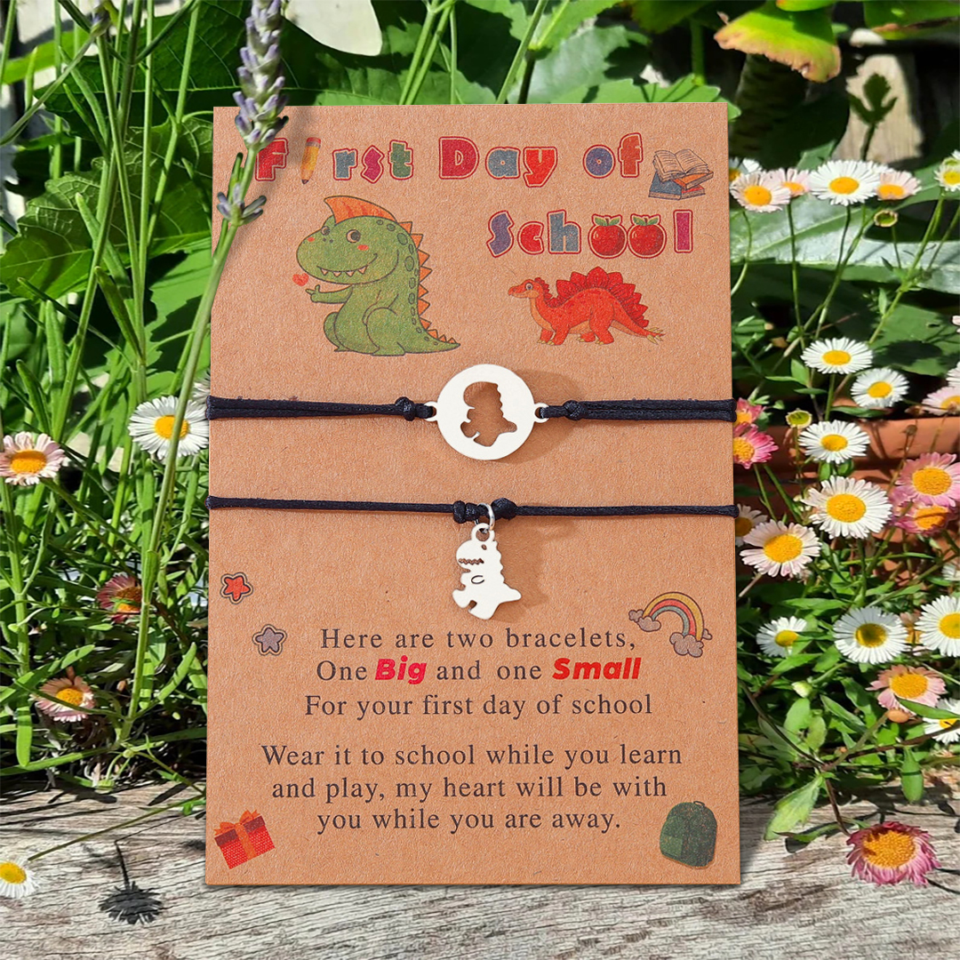 Dinosaur Bracelet-First Day of School Dinosaur Bracelet Set, Adjustable ...