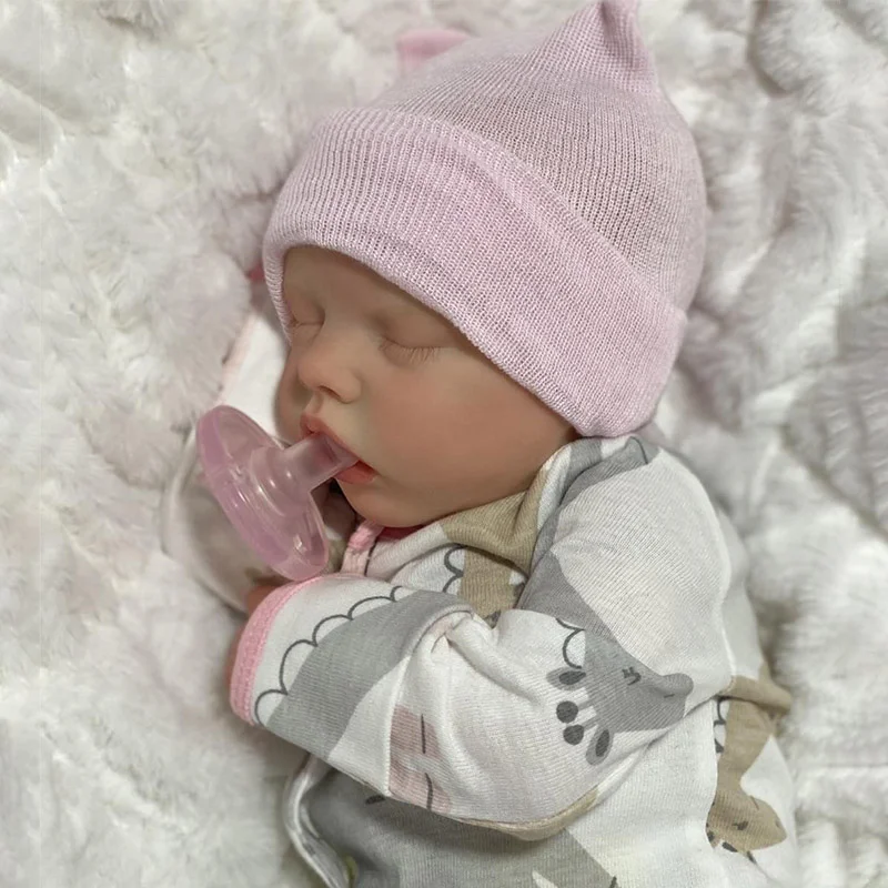 17" Super Realistic Silicone Reborn Sleeping Baby Girl Dolls Joa ...