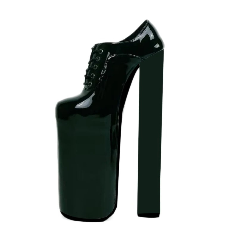 Silvio 40CM Extremely High Heels Platform Patent Leather Pumps
