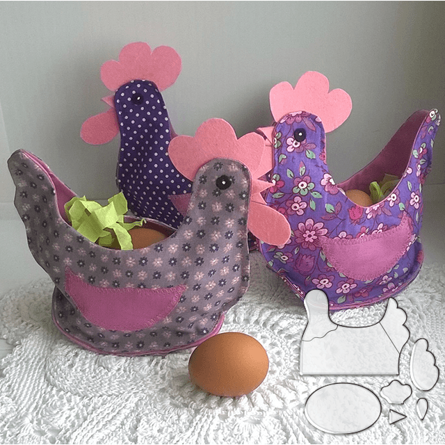 Distinctive Vintage Chicken Basket Sewing Ruler - With Instructions