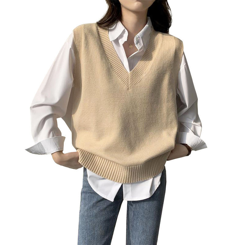 LAZY V NECK SWEATER VEST