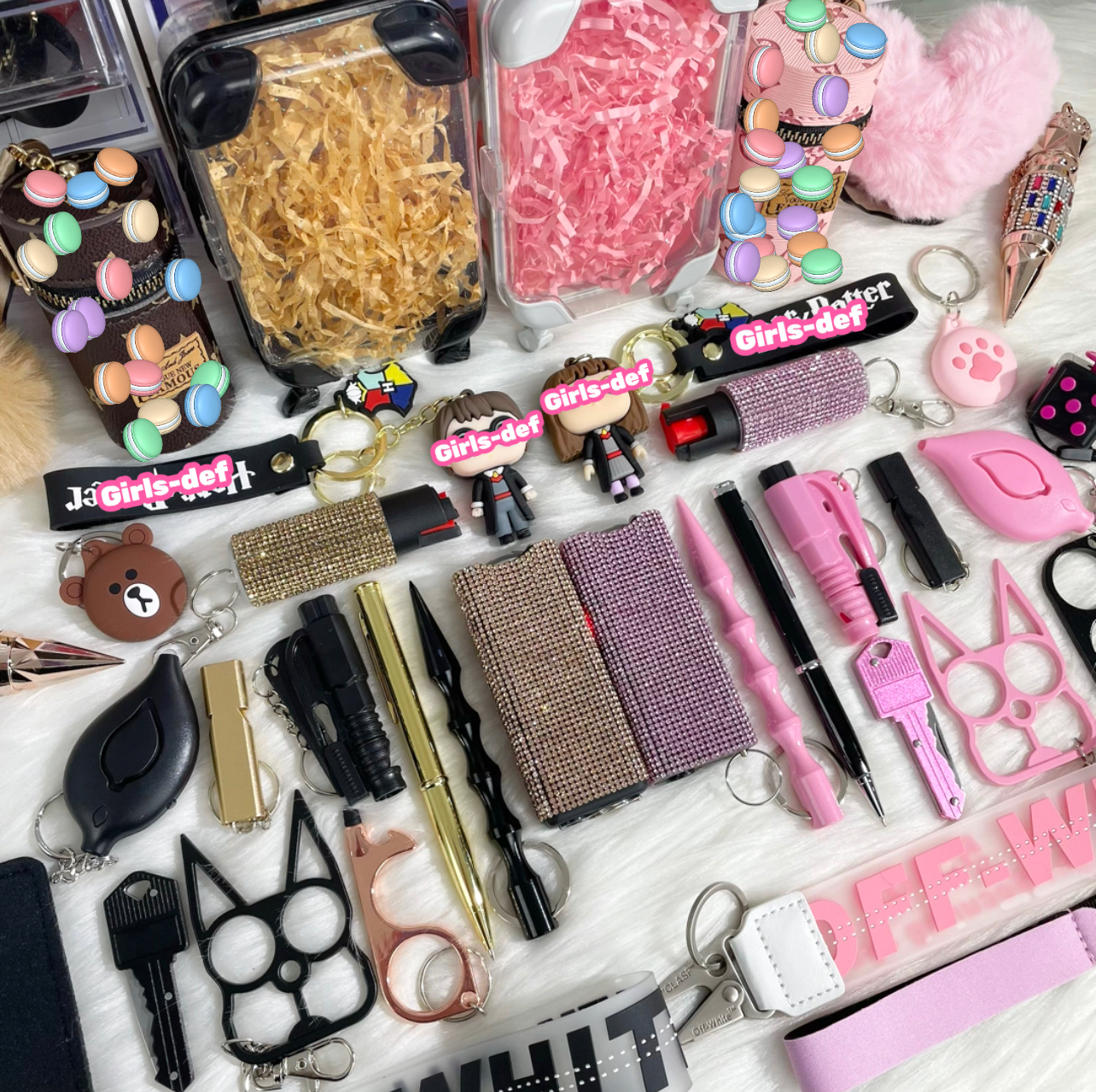 Everything H@RRY P0TT3R self defense keychain set with H0GW@RT bundles