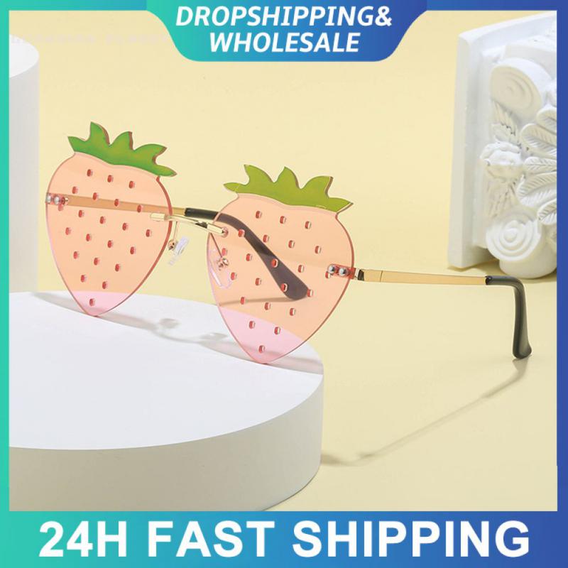 Rimless Strawberry Sunglasses Ladies Sun Glasses Party Ball Decoration ...