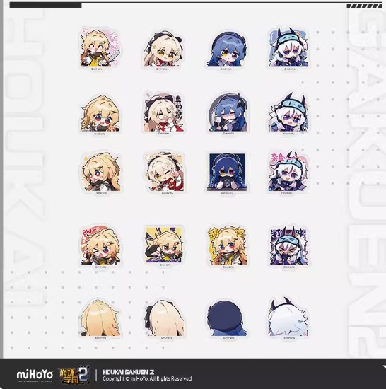 Official Honkai 2d Stickers