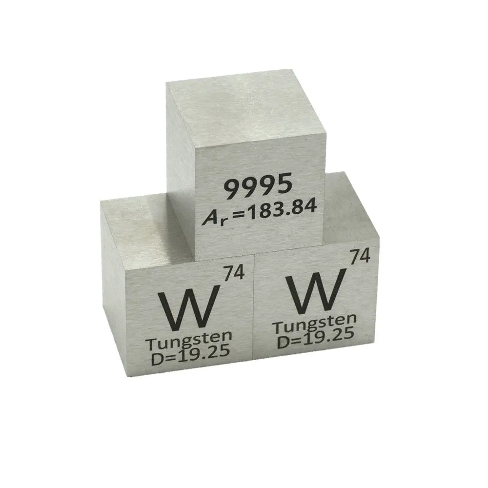 Tungsten Block Wolfram Cube Density 99.95% Pure for Element Collection ...