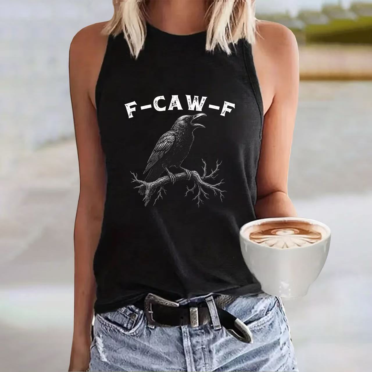 F-Caw-F Crow Tank Top