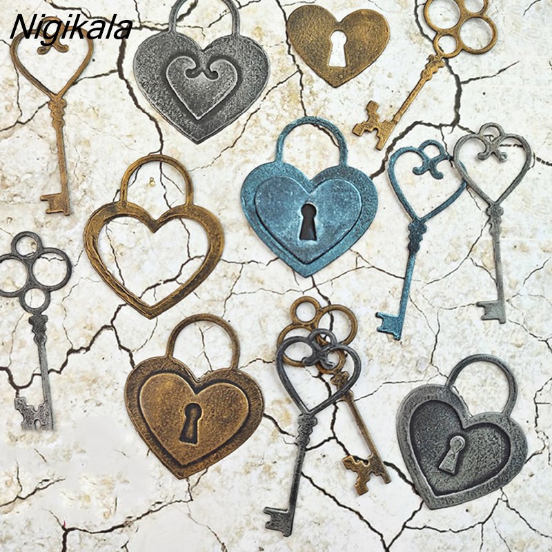 Nigikala love lock and key Metal Cutting Dies Stencils for DIY ...