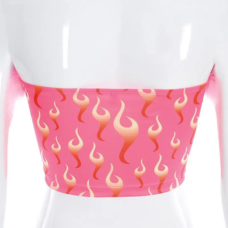 FLAME COLORFUL TUBE TOP