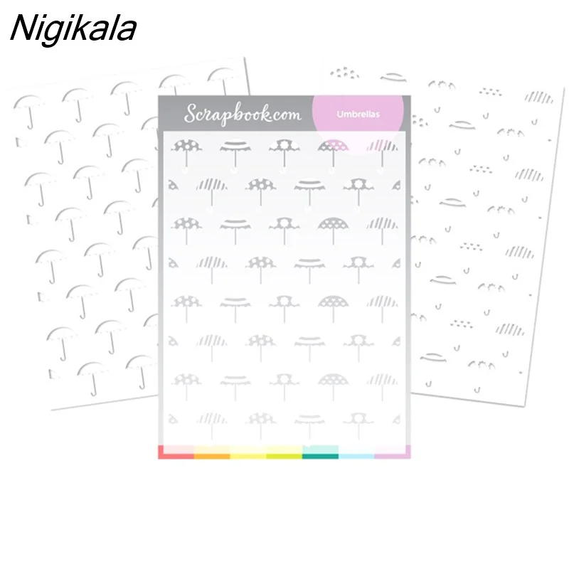Nigikala New Heart Patterns 6x8 Layered Stencils Diy Embossing Paper ...